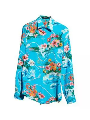Gucci Floral-print Shirt - Blue