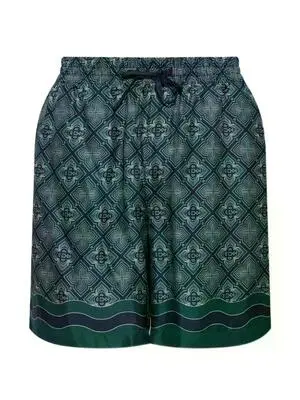 Casablanca Radiating Monogram Silk Deck Shorts