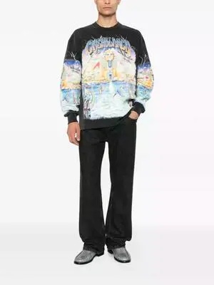 Casablanca Long Sleeve Graphic Print Top