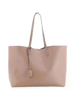 Saint Laurent Shopper Leather Large Tote Bag - Brown