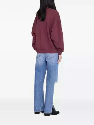 ANINE BING Miles Sweatshirt Letterman Burgundy - Red