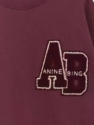 ANINE BING Miles Sweatshirt Letterman Burgundy