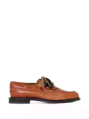 MAGLIANO Lace-up Leather Boat Shoes - Brown
