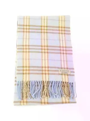 Burberry Check-pattern Fringed Scarf