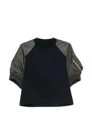 Sacai Panelled Raglan-sleeve T-shirt - Blue