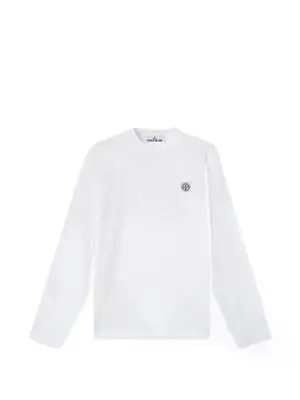 Stone Island Logo-patch Long-sleeve T-shirt - White