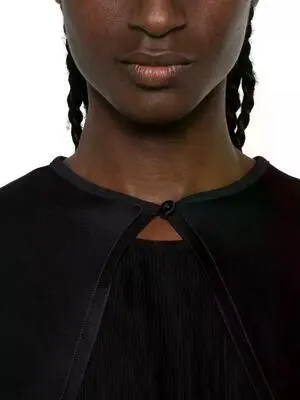 FORTE_FORTE Satin-finish Cape-style Shirt