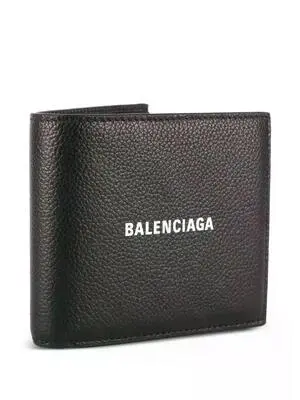 Balenciaga Cash Logo-print Wallet - Black
