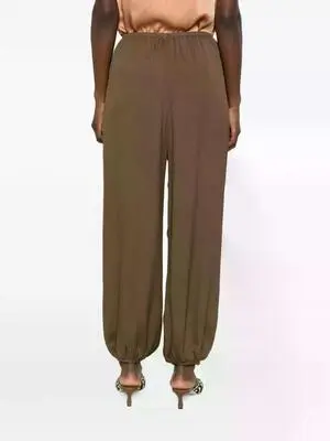 FORTE_FORTE Khaki Drawstring Waist Trousers - Green