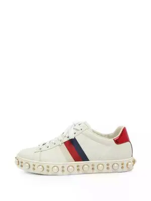 Gucci Ace Studded Sneakers - White