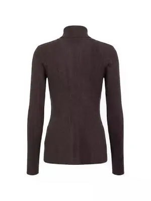Elisabetta Franchi Ribbed-knit Logo Turtleneck Sweater