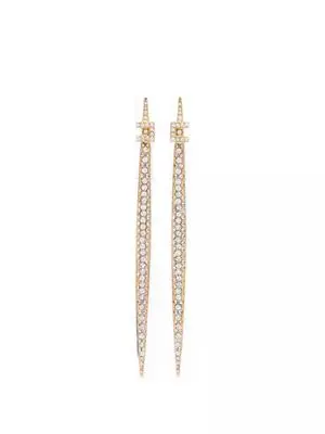Elisabetta Franchi Crystal-embellished Drop Earrings - Gold