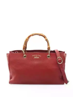 Gucci Bamboo Shopper Tote Bag - Red