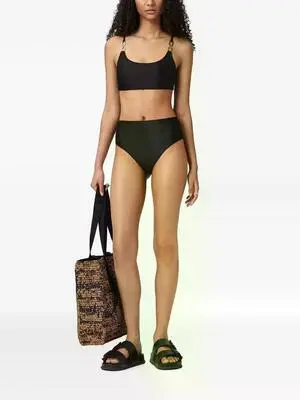 ALLSAINTS Talaria Chain-link High-waist Bikini Bottoms - Black