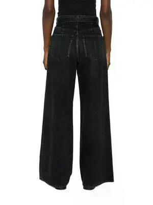 Sacai Belted Wide-leg Jeans