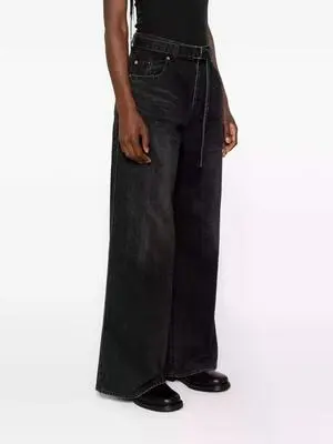 Sacai Belted Wide-leg Jeans
