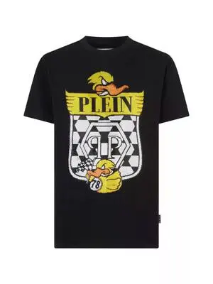 Philipp Plein Jersey T-shirt Plein Duck Check - Black