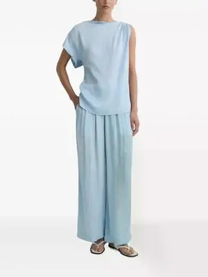 Bondi Born Ardea Draped Shoulder Top - Blue