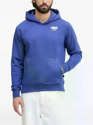 Alpha Industries Logo Print Hoodie - Blue