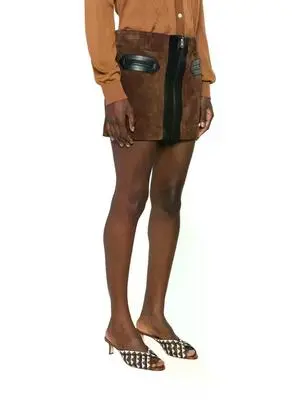 Marni Suede Mini Skirt - Brown