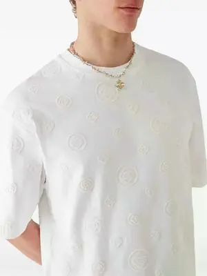 Casablanca Monogram-print Cotton T-shirt - White
