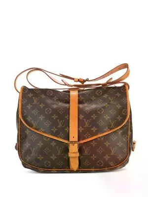 LOUIS VUITTON Saumur Gm Monogram Canvas Cross Body Bag - Brown