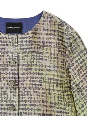 Emporio Armani Jacquard-pattern Drawstring Jacket
