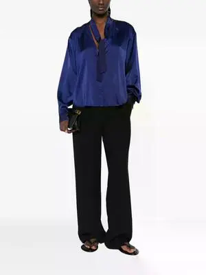 FORTE_FORTE Satin Button-up Shirt