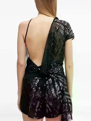 Rick Owens Sequin-embellished Asymmetric Top