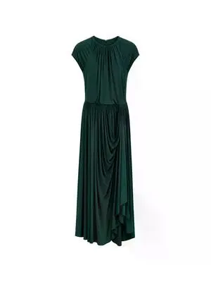 Givenchy Draped Pleated Dress - Green