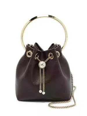 JIMMY CHOO Bon Bon Bucket Bag - Red