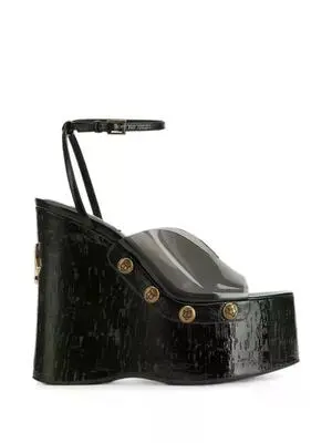 NAKED WOLFE Tiger-lilly Wedge Pumps - Black
