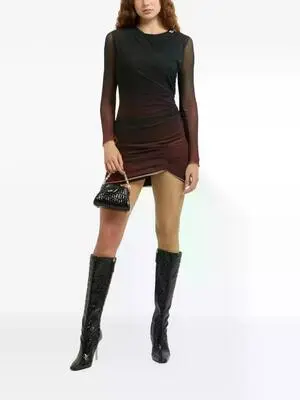 Gcds Ruched Tulle Mini Dress - Black