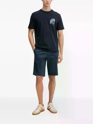 TRUSSARDI Embroidered Logo Shorts - Blue