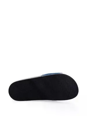Moschino Logo-print Denim Slides