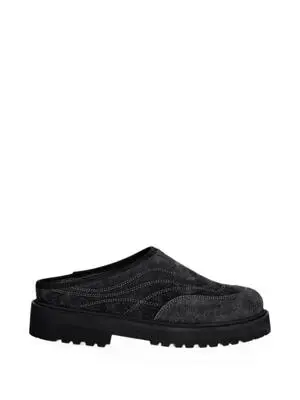 Diemme Contrast-stitch Slip-on Mules - Grey