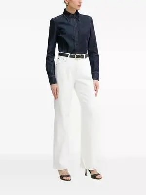 TRUSSARDI Logo Patch Straight Leg Jeans