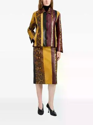 Proenza Schouler Sirine Pieced Leather Skirt
