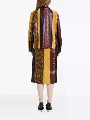 Proenza Schouler Sirine Pieced Leather Skirt - Brown
