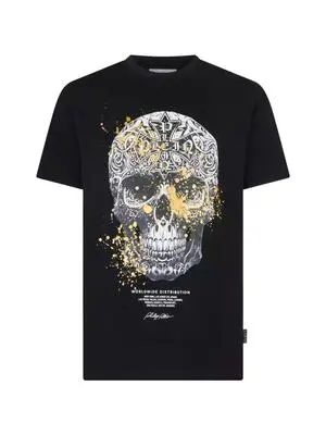 Philipp Plein Jersey T-shirt Skull Baroque Dots - Black