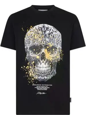 Philipp Plein Jersey T-shirt Skull Baroque Dots