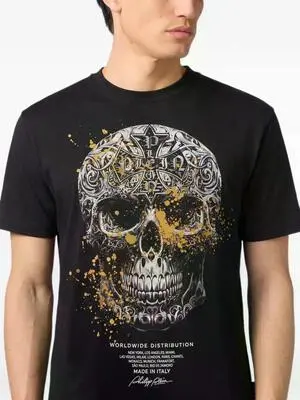 Philipp Plein Jersey T-shirt Skull Baroque Dots