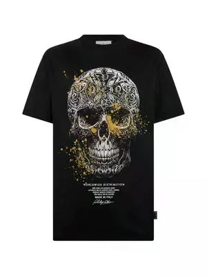 Philipp Plein Jersey T-shirt Skull Baroque Dots - Black