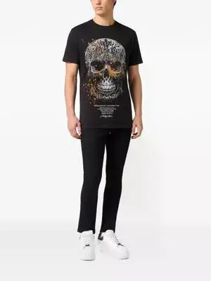 Philipp Plein Jersey T-shirt Skull Baroque Dots