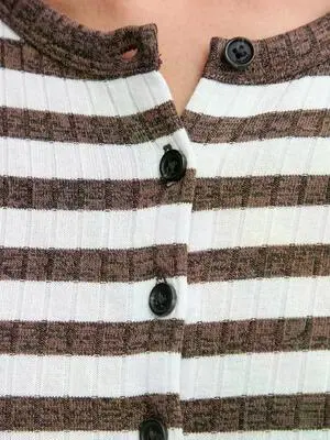 Rag & Bone Striped Ribbed-knit Cardigan