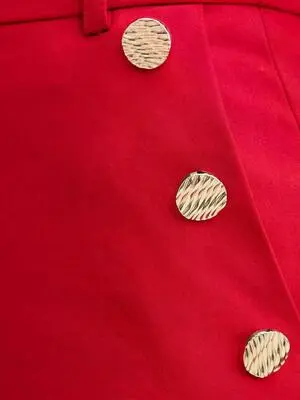MORGAN Button-detail Cropped Trousers