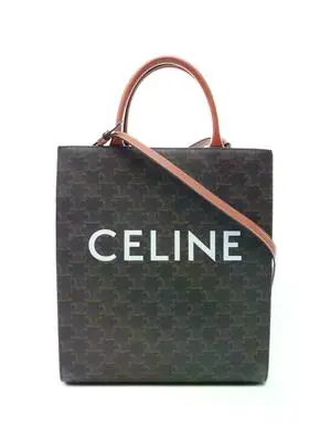 Celine Triomphe Canvas Tote Bag - Black