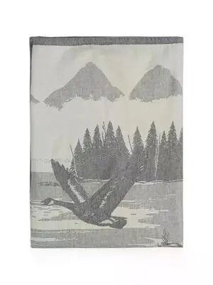 Aimé Leon Dore Jacquard-knit Landscape-print Blanket