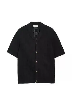 LES DEUX Camp-collar Shirt - Black