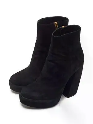 Prada Suede Platform Ankle Boots